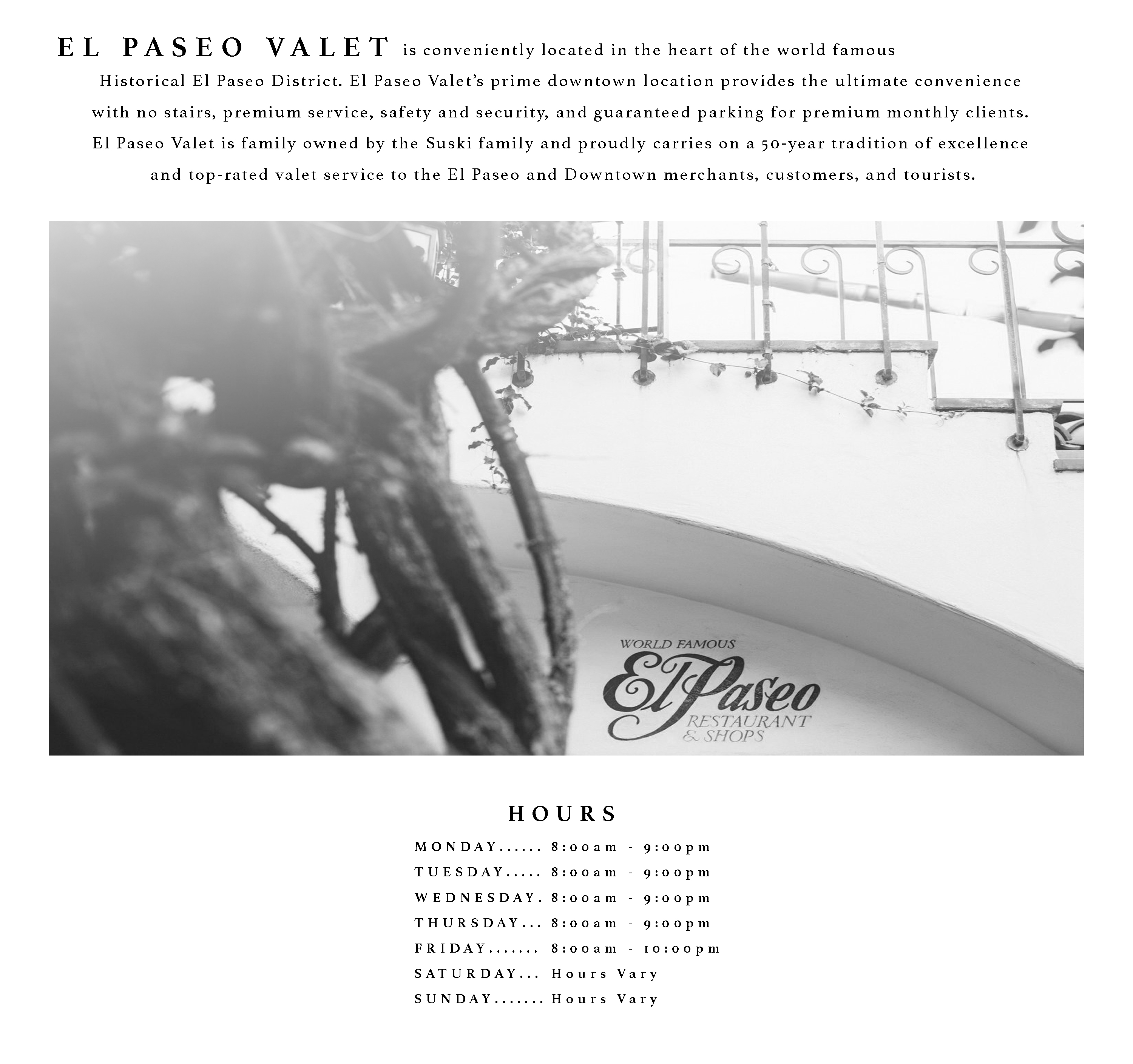 ABOUT US – El Paseo Valet